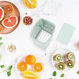 Luxshiny Fruit Slicer 2pcs Egg Slicer Stainless Steel Strawberry Banana Cutter Mini Slicer Cut Kitchen Cutter Gadgets Blade Craft Fruit Tool for Egg Fruit Vegetable Appetizer Green