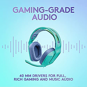 Logitech G335 Wired Gaming Headset, with Flip to Mute Microphone, 3.5mm Audio Jack, Memory Foam Earpads, Lightweight, Compatible with PC, PlayStation, Xbox, Nintendo Switch - Mint