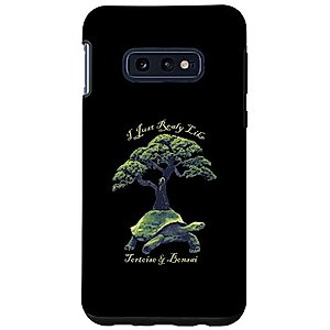 Galaxy S10e Tortoise and Bonsai. Tortoise carrying Bonsai on carapace Case