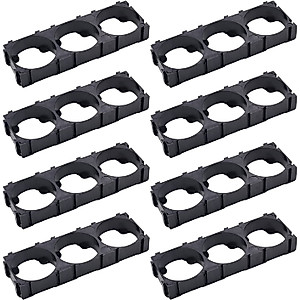 Bettomshin 50Pcs 21700 Lithium Battery Holder, Lithium Cell Spacer Triple Battery Holder Bracket Battery Pack Bracket for DIY Fixed Battery 21.7mm Hole Dia