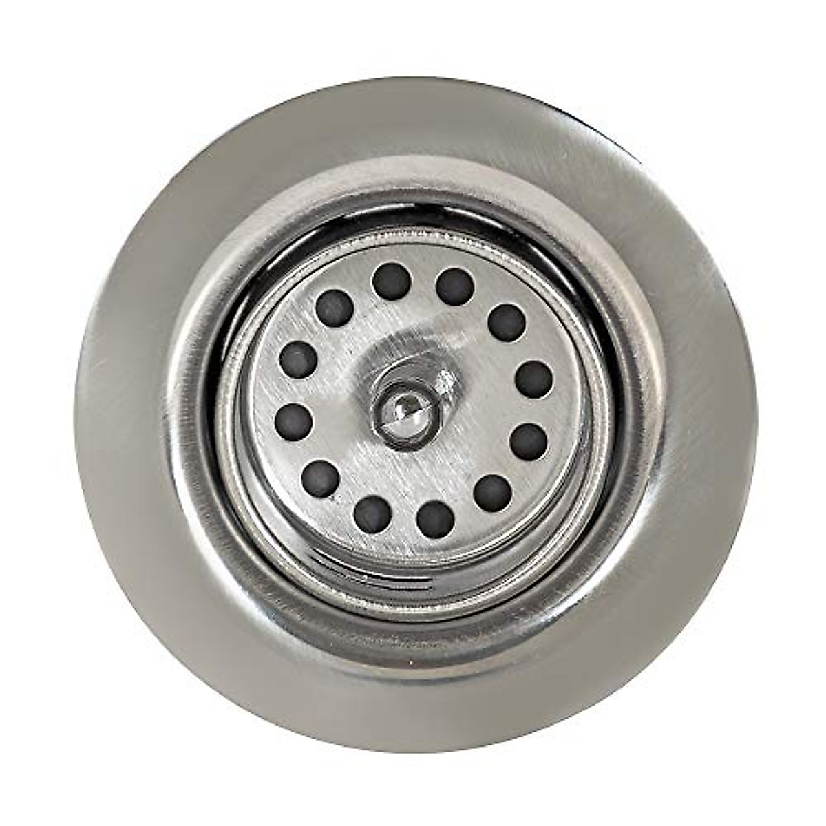 EZ-Flo 2-1/2 Inch Removable Kitchen Sink Strainer Drain Standard Shank Junior Duo with Die Cast Nut, Stainless Steel, 1-7/8 Inch to 2-1/4 Inch Opening, 30035