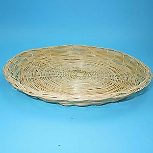 4 pcs Brown Wicker Paper Plate Holders,10 inches，Paper Plate Holders Wicker Heavy Duty， Wicker Paper Plate Holder，Paper Plate Holders Bamboo，Paper Plate Holders Reusable