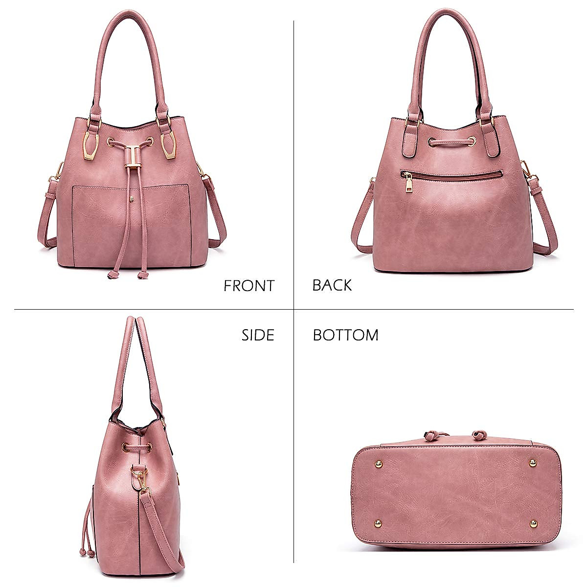 LJOSEIND Women’s Handbags Designer Hobo Bags Large Crossbody Bucket Bags Shoulder Satchel Purses