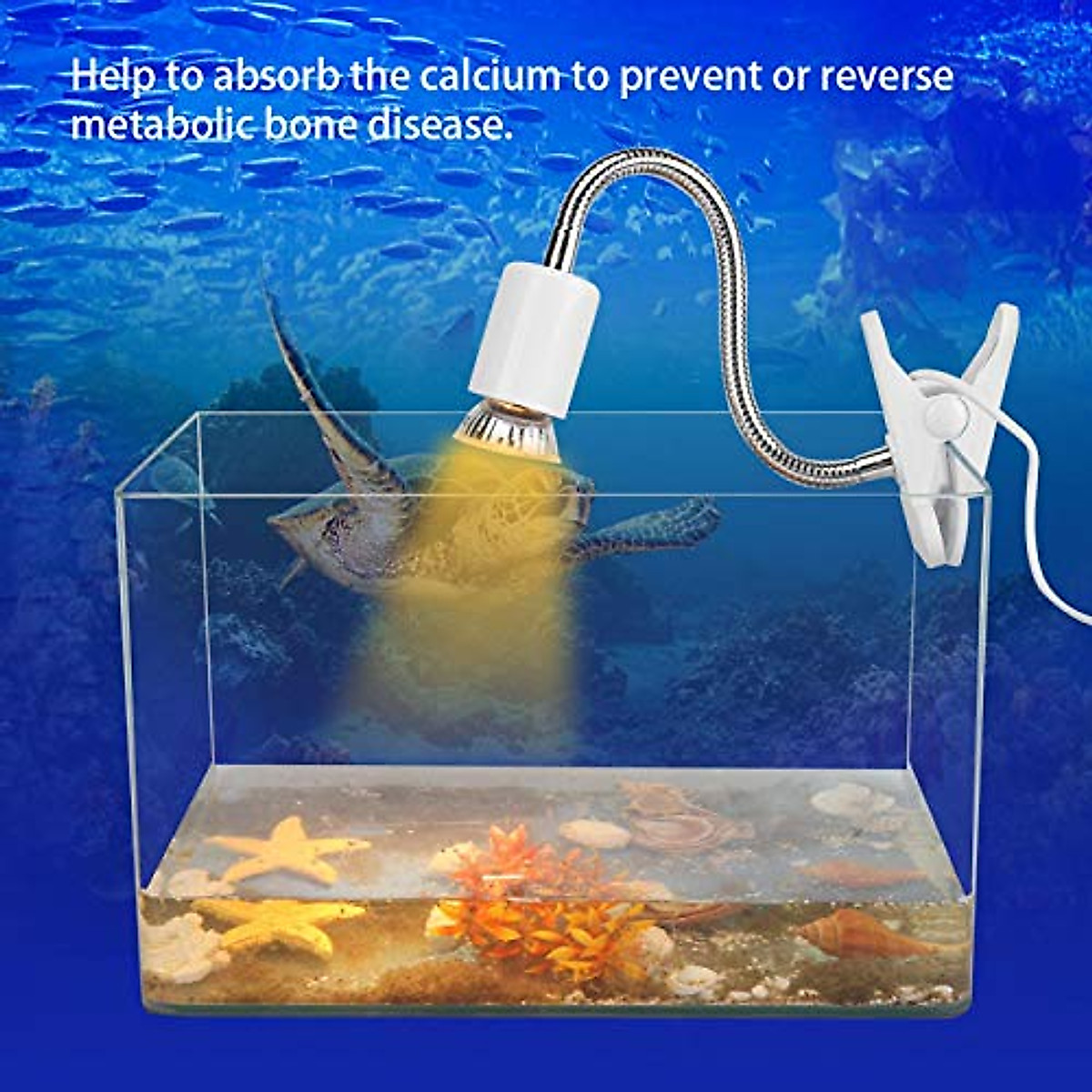 Pssopp 25W/50W 220‑240V Heating Light Aquarium Heat Basking Lamp LightB Bulb for Reptile Lizard Turtles(50W)