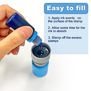 Round Teacher Stamps for Grading Classroom, Set of 8 Color Rubber Teacher Self-Inking Stamp Set for Homework Teacher Supplies