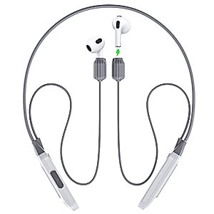 AirPods Strap with Smart Portable Power Supply for AirPods Pro 1, Airpods 1/2/3, Anti-Lost Neck Rope with Charger Power Bank (Not for AirPods Pro 2)