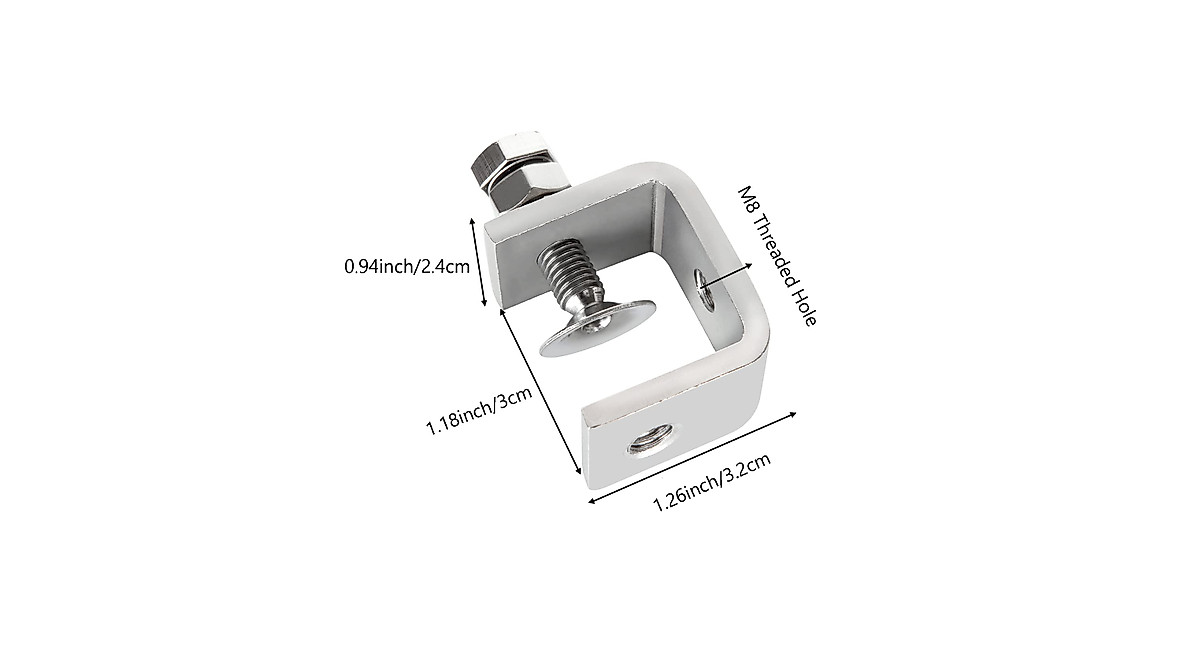 Heavy Duty C Clamps - 8 Pack Stainless Steel Woodworking Clamps