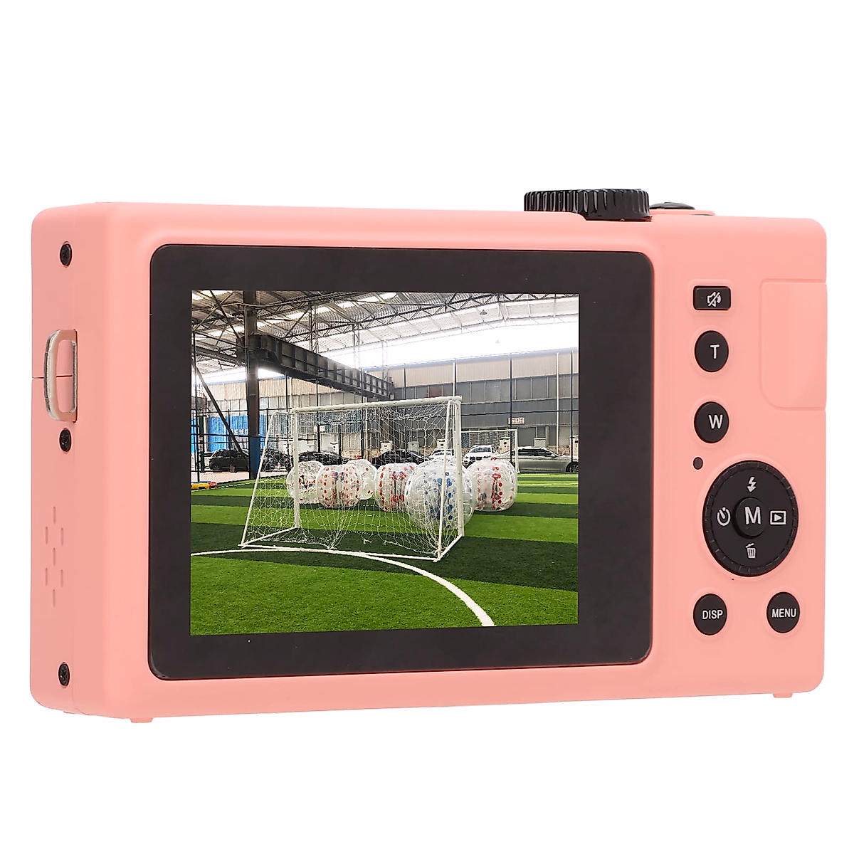 Digital 1080P FHD Mini Video Camera 24MP with 3 inch LCD Screen, Portable Micro Single Mirrorless Camera 16X Digital Zoom, Rechargeable Students Compact Pocket Camera, for Kids,Adult,Beginners(Pink)