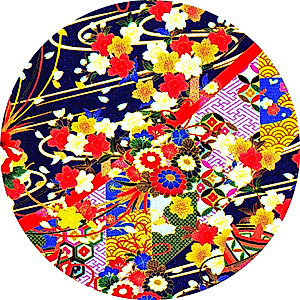 KUDOS.JP Envelope Seals Japanese Pattern Round Stickers - Gift Packing Decorative Label 48 Pcs (Cherry Blossoms)