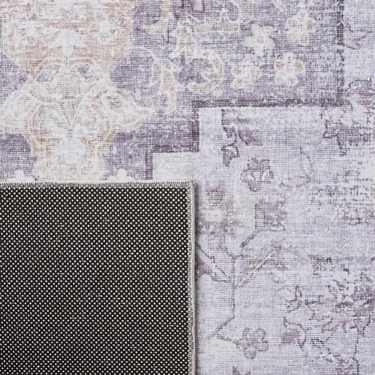 SAFAVIEH Tucson Collection Area Rug - 9' x 12', Light Purple & Sage, Traditional Design, Washable & Slip Resistant, Ideal for High Traffic Areas in Living Room, Bedroom & Dining Room (TSN105W-9)
