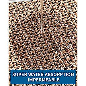 Kitchen Rugs and Mats Non Skid Washable, Absorbent Runner Rugs for Kitchen, Front of Sink, Kitchen Mats for Floor (Beige, 20"x47")