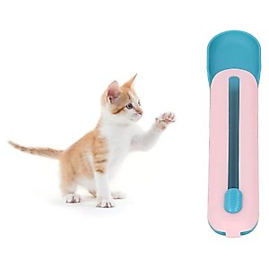 Cat Wet Treats Dispense Spoon, Treat Squeeze Spoon Cat Treat Dispenser Pet Liquid Snacks Feeder Spoon Squeezer for Cat Bar Treats(Pink)