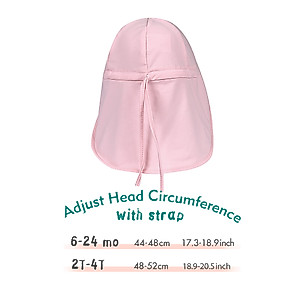 Camptrace Baby Swim Hat UPF 50+ UV Protection Sun Hat Baby Beach Hat for Baby Boys Girls Light Pink