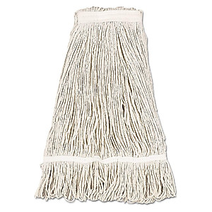 Boardwalk BWK432C 32 oz. Cotton Loop Web/Tailband Premium Standard Mop Head - White (12/Carton)