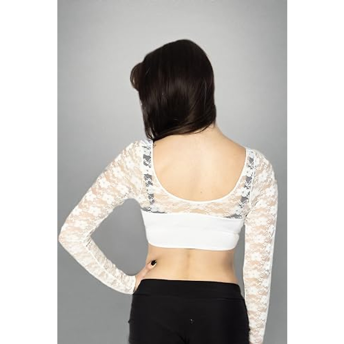 ENVY BODY SHOP Lace Sleecrets Add Sleeves to Any Dress or Top (US, Alpha, Medium, Regular, Regular, White)