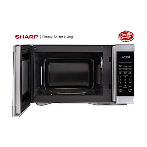 SHARP ZSMC1162HS Oven with Removable 12.4" Carousel Turntable, Orville Redenbacher's Certified, Cubic Feet, 1000 Watt Countertop Microwave, 1.1 CuFt, Stainless Steel
