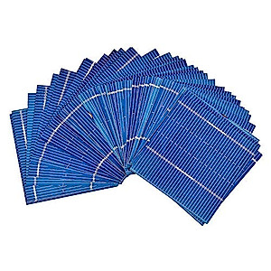 SUNYIMA 100pcs Mini Solar Cells 0.5V 0.4W Micro Thin Polycrystalline Silicon Solar Panels DIY 52 x 52mm/2x2inch