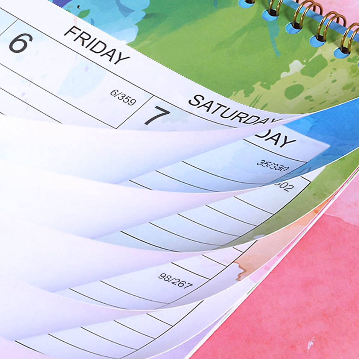 2023-2024 Wall Calendar - Jul.2023 - Dec.2024, 18 Months Wall Calendar 2023-2024, Monthly Calendar with Julian Date, 15 x 11.5 in, Twin-Wire Binding, Great for Hanging on The Wall, Color Design