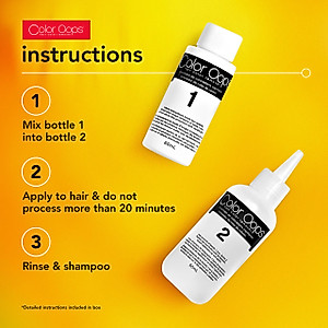 Color Oops Extra Strength Hair Color Remover, 1 Application, Hair Dye Remover Processes in 20 Minutes, Safely Removes Permanent & Semi-Permanent Dye, Ammonia & Bleach Free