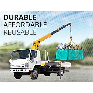 Skywin Dumpster Bag, Reusable Yard Waste Bags, Foldable Yard Waste Container, Trash Bag for Trash Management, Multiple Times Use During Renovations, Can Hold Up to 2,500 lbs