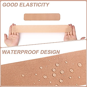 Kinesiology Tape, K Sports Tape Beige Kinesthetic Tape for Knee Shoulder Ankle Elbow, 2 Inch x 16.5 feet (Beige, 3 rolls)