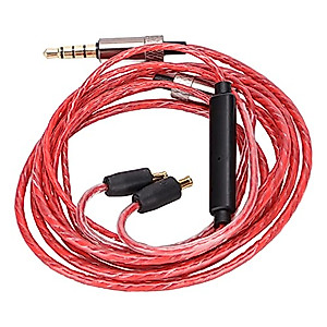 Qinlorgo Audio Extend Cord, Stable Signal Smooth Ergonomic Strong Corrosion Resistance Headphone Audio Cable for CKR90 CKR100 LS50 LS70 for E50 E70 LS200 LS300 LS400