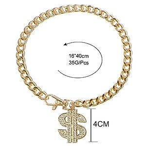 KOSMOS-LI Necklace for for Small Dog Dollar Pendants Cute Pet Jewelry