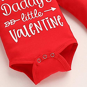 bilison Baby Boy Girl Valentine's Day Clothes Mommy and Daddy's Little Valentine Outfits