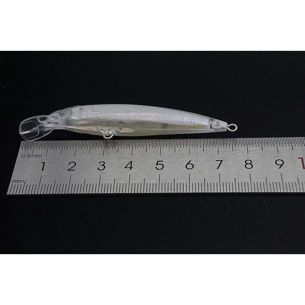 10PCS Unpainted Fishing Lures Blank Hard Minnowbait Fishing Lure Blanks 7.7cm 3.6g Crankbait Artificial Hard Bait Carp Pike Bass Wobblers Deep Diving Fishing jerkbait with Free Eye 5mm