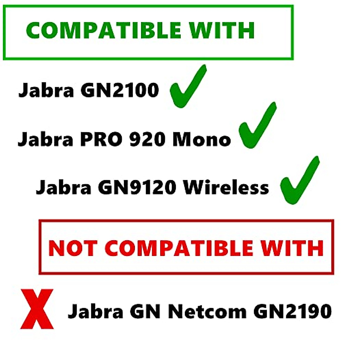 Ear Pads Cups Cushions Replacement Compatible with Jabra PRO 920 Mono GN2100 GN9120 Wireless Headset Earpads Foam Pillow