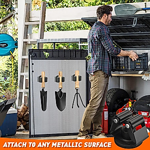 MUTUACTOR Magnetic Mop Broom Holder,4Pack Heavy Duty Magnetic Broom Holder for Cleaning Tools,D1.69” Strong Broom Mop Holder Wall Mount for Garage Kitchen Laundry Work Shop