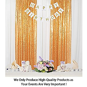 Sparkle Backdrop Curtain Gold 2 Panels Set Sequin Photo Backdrop 2FTx8FT Sequin Backdrop Curtain Pack of 2-1220S