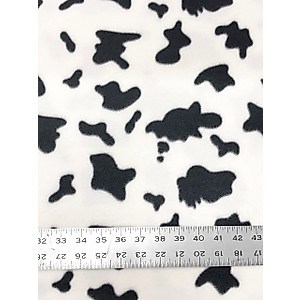 Assorted Anti Pill Fleece Fabric by The Yard or Roll (Cow Print)