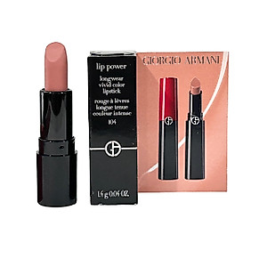 GIORGIO ARMANI Lipstick MINI SELFLESS (nude) Lip Power Longwear Vivid Color # 104 (looks NUDE) - 1.4 g / 0.04 oz (MINI/SMALL/SAMPLE SIZE/TRAVEL SIZE) - 0258