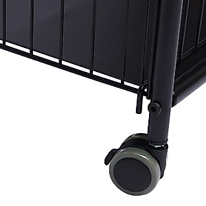 CNCEST 36.1x16.54x46.5inch Movable Sports Ball Storage Organizer, Sports Equipment Rack,2 Hooks+2 Storage Bins +4 Wire Basket Garage Glove Holder,for Garage/Storage Room