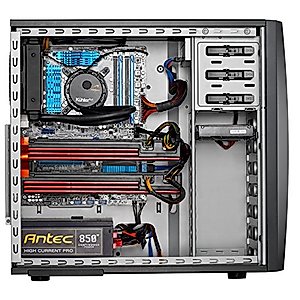 Antec Gaming Series Three Hundred Two Mid-Tower PC/Gaming Computer Case with 9 Tool-Less Drive Bays, 2 SSD, 120/140mm Fans x 2 Pre-Installed, 4 Fan Mounts for ATX, M-ATX and Mini-ITX,Black