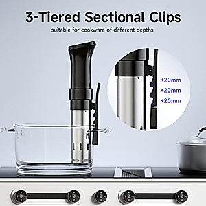 Sous Vide Machines,Joule Sous Vide Cooker 1100W, Wifi Connect App Control with Recipe Ultra-quiet Fast-Heating Immersion Circulator Temperature and Time Digital Display