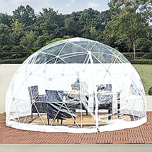 CZGBRO Bubble Tent Dome House Camping Tent 12ft, Garden Outdoor Clear Dome Shelter Geodesic Dome 5-7 Person for Backyard Patios, Canopy Gazebos Screen House Room Lean to Greenhouse