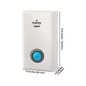 MAREY Power Pak 12 kW Electric Tankless Water Heater, White, Small