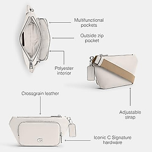 COACH Belt Bag in Crossgrain Leather, Chalk
