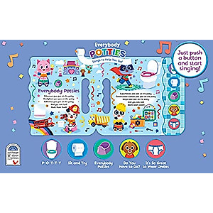 Everybody Potties - Songs To Help You Go! 5-Button Song Children's Board Book, Potty Training (Early Bird Song Books)