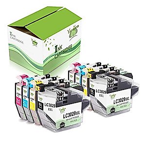 8 Pack Compatible Ink Cartridge Replacement for Brother LC3029 XXL LC3029BK LC 3029 to use with MFC-J6935DW MFC-J6535DW MFC-J5830DW MFC-J5930DW J5830DWXL J6535DWXL(2 Black 2 Cyan 2 Magenta 2 Yellow)