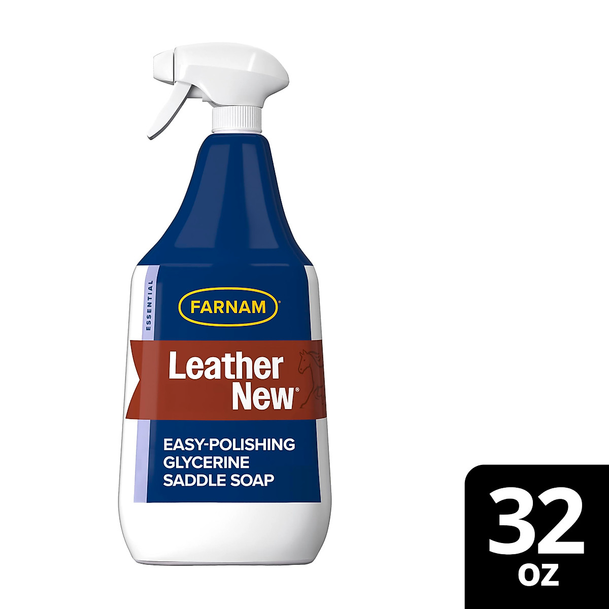 Farnam Leather New Easy-Polishing Glycerine Saddle Soap and Leather Saddle Cleaner, Protects and Preserves Leather, Cleans, Conditions and Polishes, 32 Oz.