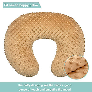 Owlowla Minky Nursing Pillow Cover, Breastfeeding Pillow Slipcover Fits Nursing Pillow for Baby Boy Girl(Caramel)