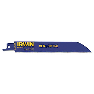 Irwin Tools IRWIN Reciprocating Saw Blades, Metal Cutting, 6-inch, 14 TPI, 25-Pack (372614B)
