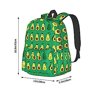 FeHuew 17 Inch Backpack Cartoon Funny Avocado Laptop Backpack School Bookbag Shoulder Bag Casual Daypack