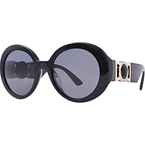 Versace Woman Sunglasses Black Frame, Dark Grey Lenses, 55MM