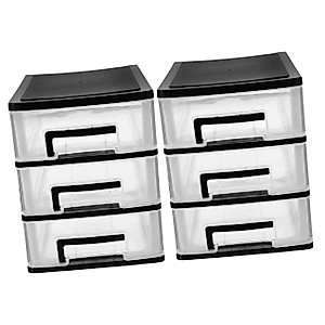 PRETYZOOM 2pcs Drawer Type Closet Multi-Layer Storage Shelf Storage Cabinet