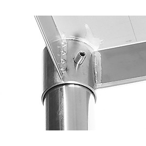 TRINITY EcoStorage NSF Stainless Steel Table with Wheels, 48-Inch