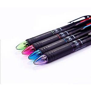 AEKAN 12 Pack Multicolor Pen Retractable 0.7mm 4 Color Ink(Black, Blue, Red, Green) in One Ballpoint Pens for Smooth Writing